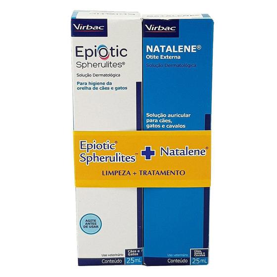 Kit Epiotic Spherulites + Natalene 25ml Cães e Gatos Virbac - Otológico ...
