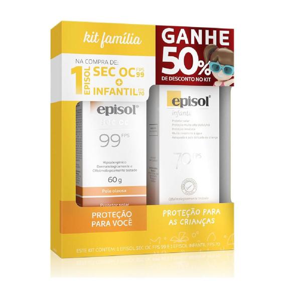 Kit Episol Sec Oc Fps99 60g + Episol Infantil Fps70 100g - MANTECORP ...