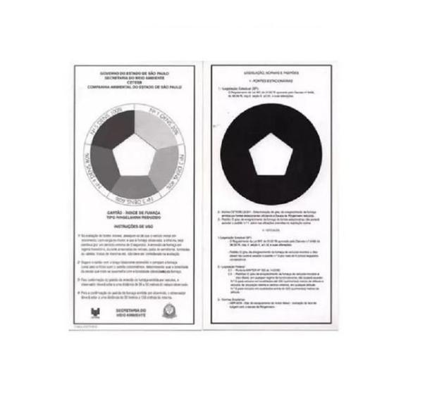 Kit Escala De Ringelmann Índice De Fumaça 10 Unidades - Escala Métrica ...