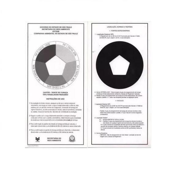 Kit Escala De Ringelmann Índice De Fumaça 2 Unidades - VMP - Escala ...