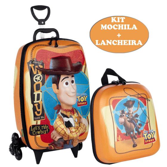 Kit Escolar Mala 3D Woody Toy Story e Lancheira Disney Pixar - Maxtoy ...