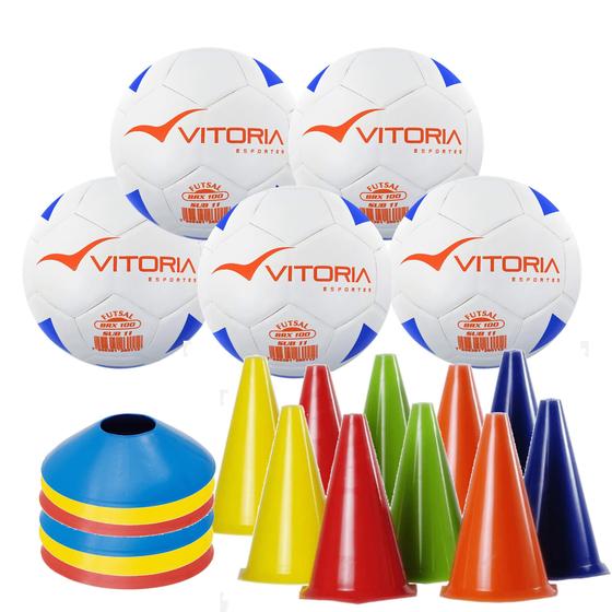 Kit Escolinha De Futsal Sub 11 Bola Max 100 + kit Cones - Vitoria ...