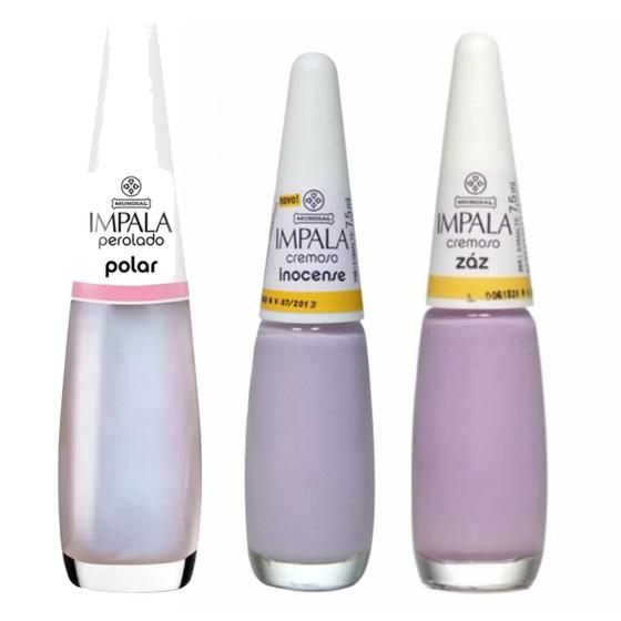 Kit Esmalte Impala 3 Cores Lilás - Esmalte - Magazine Luiza