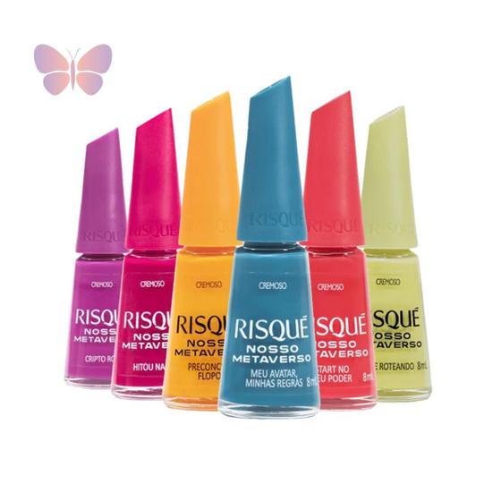 Kit Esmalte Risque Coleção Nosso Metaverso 6 cor Lançamento - Esmalte ...
