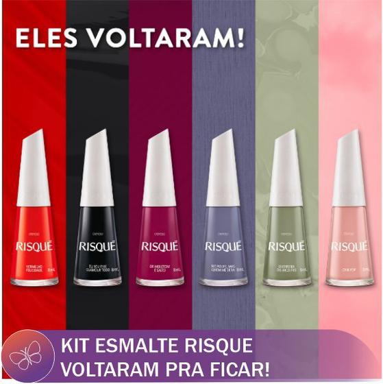 Kit esmalte risque voltaram pra ficar - Risqué - Esmalte - Magazine Luiza