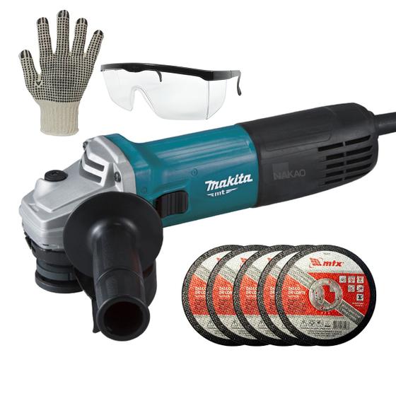 Kit Esmerilhadeira Angular 850 Watts M9510B Makita e Luva e Óculos e 5 ...