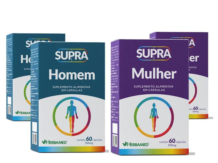 Kit Especial Vitaminas Supra Homem E Mulher 240 Cápsulas - Herbamed ...