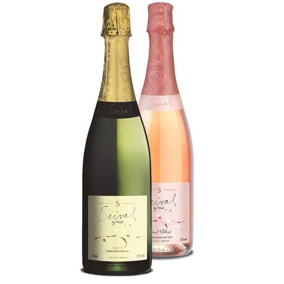 Kit Espumante Miolo Seival 1 Brut & 1 Brut Rosé 750ml - Espumante ...