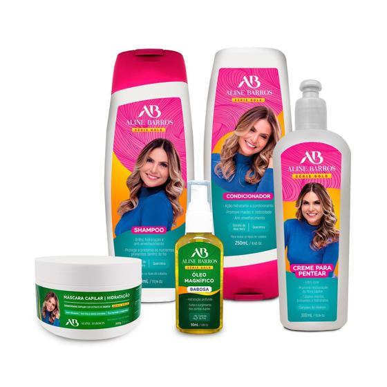 Kit Essencial Aline Barros Babosa Série Gold - Kit de Tratamento para ...