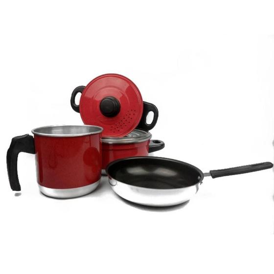 Kit Essense 4 Pçs - Panela De Alumínio + Caneco Nº 14 + Frigideira ...