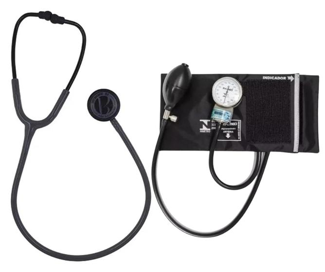 Kit Estetoscopio Bic + Esfigmomanômetro Pamed - Cores Variadas - Bic e ...