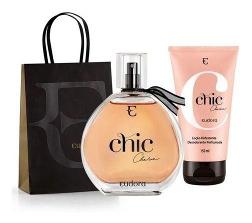 Kit Eudora Chic Cherie Colônia 95ml + Hidratante 150ml - Kit de Perfume ...