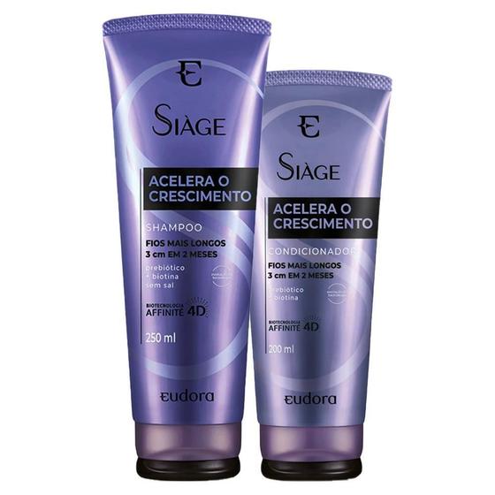 Kit Eudora Siàge Acelera O Crescimento Shampoo Condicionador - Kit ...