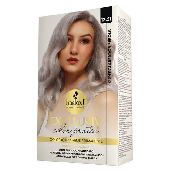 Kit Excllusiv Color Pratic Haskell - 12.21 Super Perola - Tinta de Cabelo - Magazine Luiza