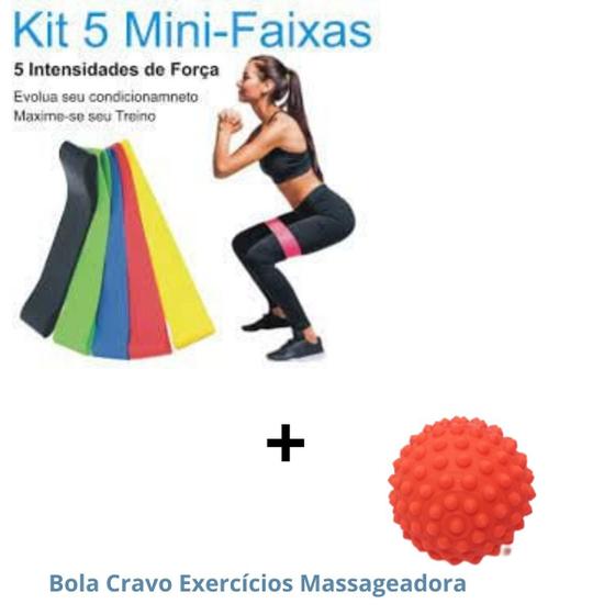 Kit Exercitador Elástico Atividade Física Mini Band Academia Exercícios ...