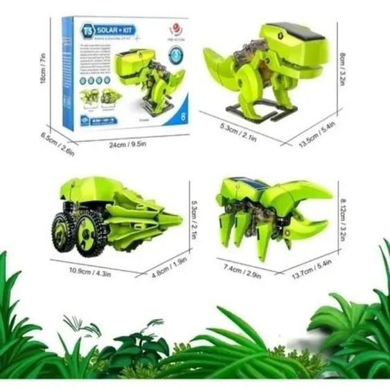 Kit Experimentos Robô Solar T3 3x1 T-rex Fácil De Montar - Mx ...