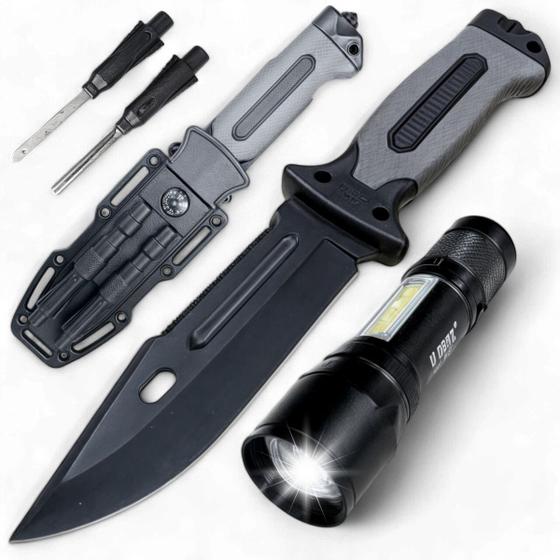 Kit Faca Tática Multifuncionallanterna Premium Lâmina Aço - B-MAX ...