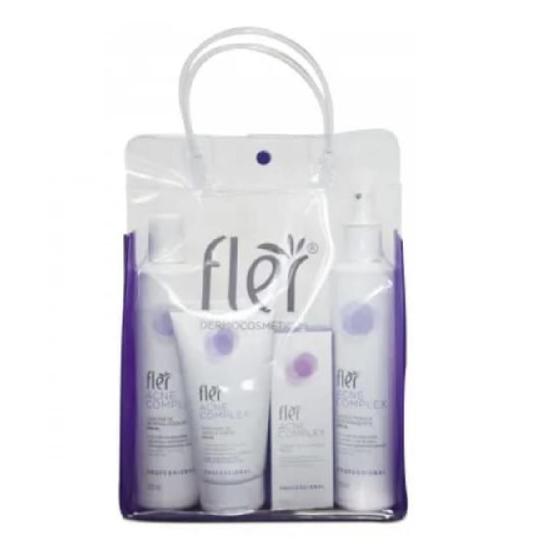 Kit Facial Flér Acne Complex - 04 Produtos - Flér Dermocosméticos - Kit ...