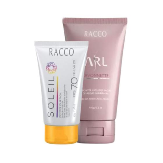 Kit Facial Skin Care Racco Protetor Solar FPS 70 + Sabonete Líquido ARL ...