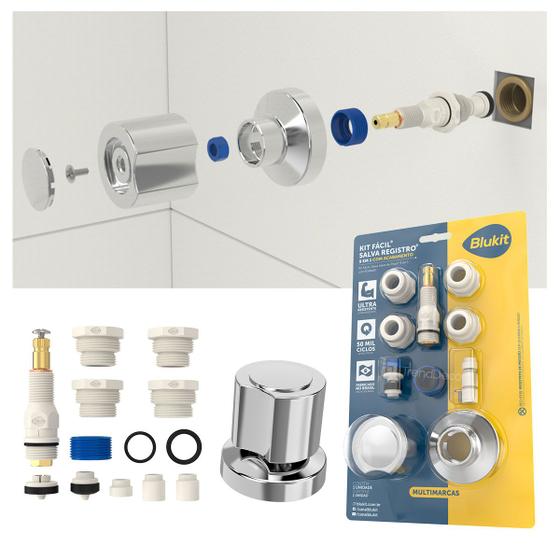 Kit Fácil Blukit Salva Registro 9 em 1 PPS c/ Acababamento C40 ...