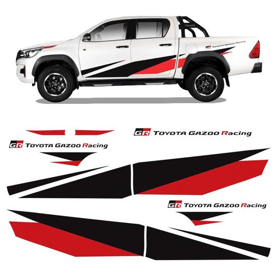 Kit Faixas Hilux Gr Toyota Gazoo Racing 2020 Adesivo Lateral ...