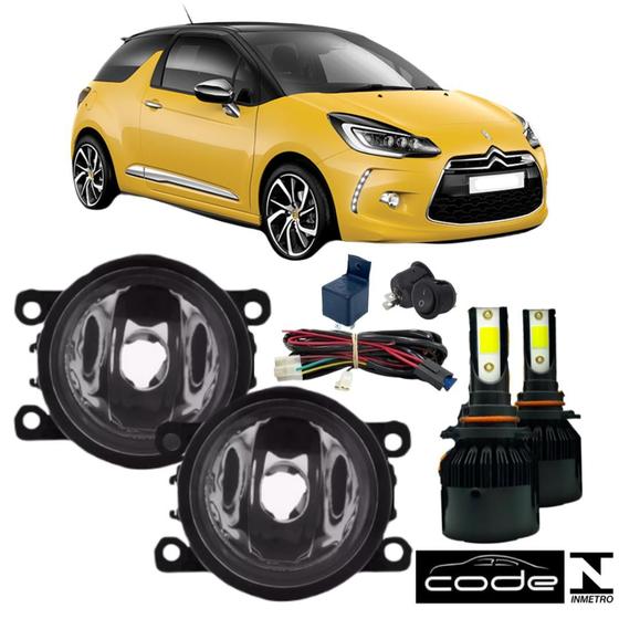 Kit farol milha citroen ds3 2012 a 2016 super led - BIBAS - Farol de ...