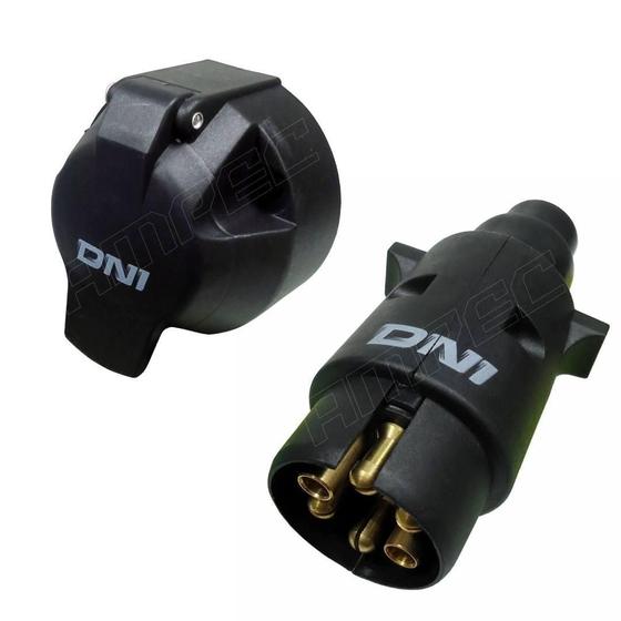 Kit Femea Macho Tomada Elétrica Reboque Carretinha 6P Dni - Tomadas ...