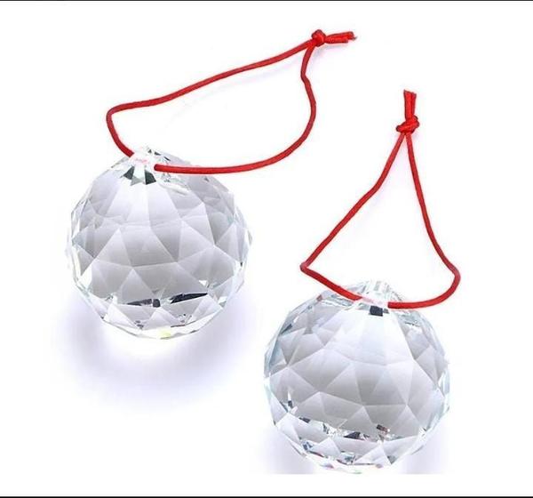 Kit Feng Shui 2 Esferas Multifacetada Cristal K9 40mm - LUZ DECOR ...