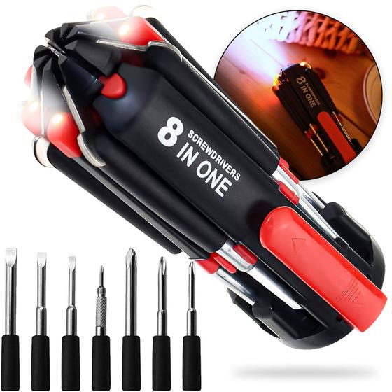 Kit Ferramentas 7 Chaves De Fenda E Philips E 1 Lanterna LED - Hxt ...