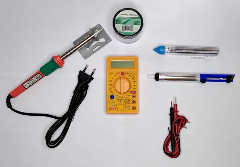 Kit Ferro de Solda 110V Multímetro Digital sugador Pasta de solda ...