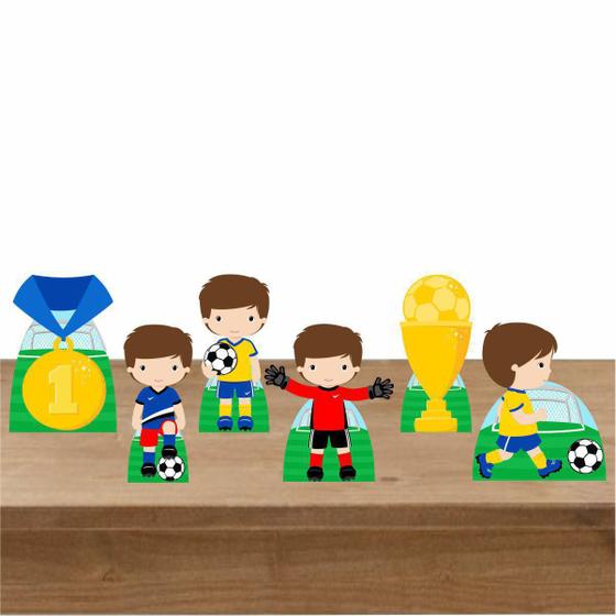 Kit Festa 6 Displays De Mesa Aniversário Futebol Cute - Inove Adesivos ...