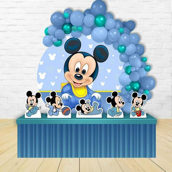 kit festa painel redondo Decoração Mickey Baby - IMPAKTO VISUAL - Kit ...