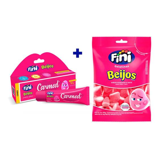 Kit Fini Beijos - 1 Hidratante Labial Carmed Fini Beijos 10g + 1 Pacote ...