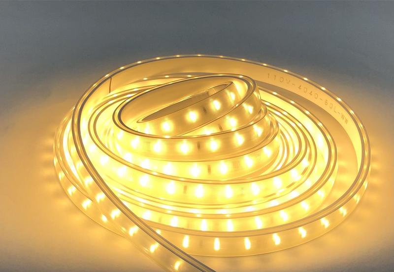 Kit Fita LED 5050-Luz Amarela 3000K,127V - 5 Metros 14.4W + Acessórios ...