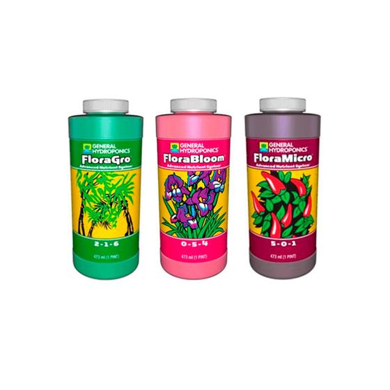 Kit Floraseries General Hydroponics - FloraGro, FloraMicro e FloraBloom ...