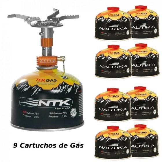 Kit Fogareiro Compacto Spark + 9 Cartuchos Gas Nautika - Kit Fogareiro ...