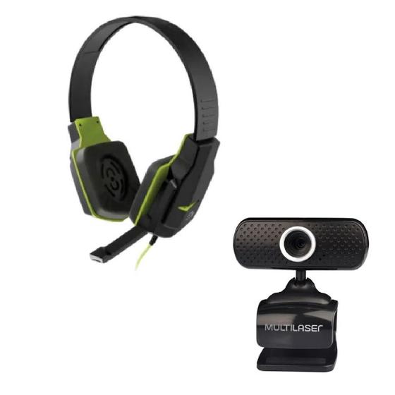 Kit Fone Headset Microfone Retrátil para Computador E Web Cam Com ...