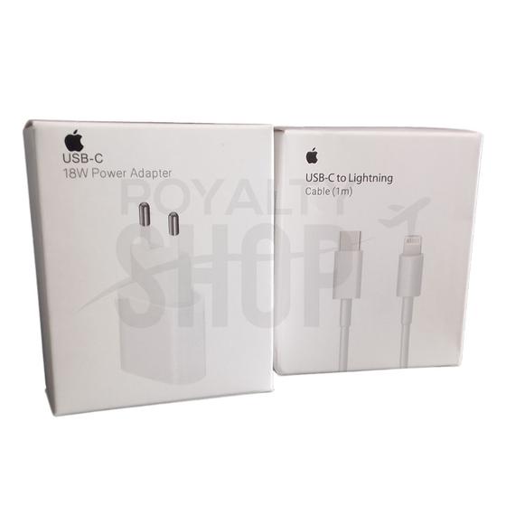 Kit Fonte + Cabo USB-C Lightning iPhone X ao 14 Pro Max 18w ...