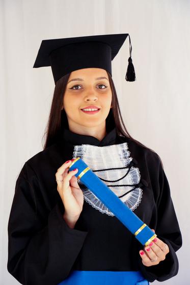 kit formatura adulto Beca, faixa simples ,capelo dobrável e canudo de ...