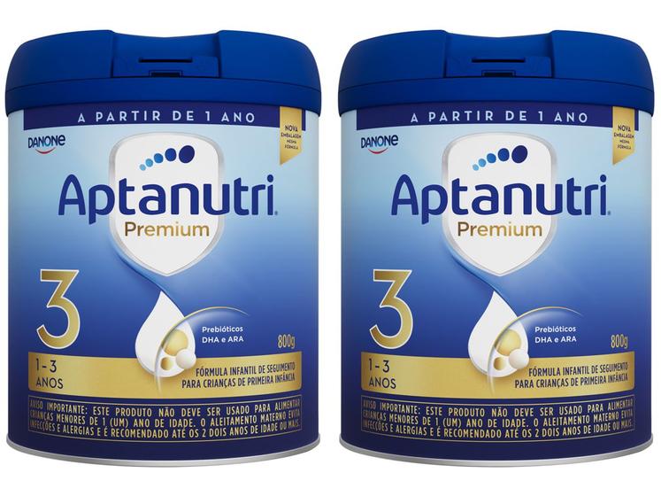 Kit Fórmula Infantil Aptanutri Original Premium+ 3 - 800g 2 Unidades - Fórmula Infantil ...