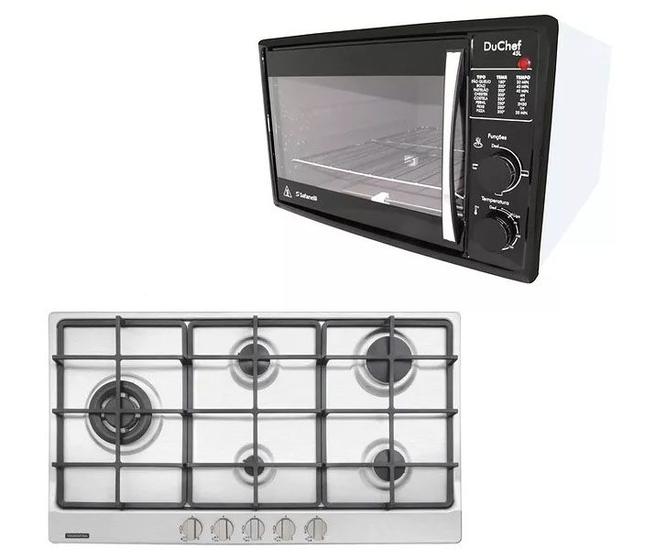 Kit Forno Elétrico Du Chef White 45L 127V E Cooktop A Gás Tramontina ...