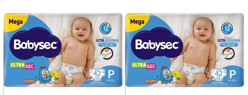 Kit Fraldas Babysec Ultrasec Galinha Pintadinha - TAM P - 84 Fraldas ...