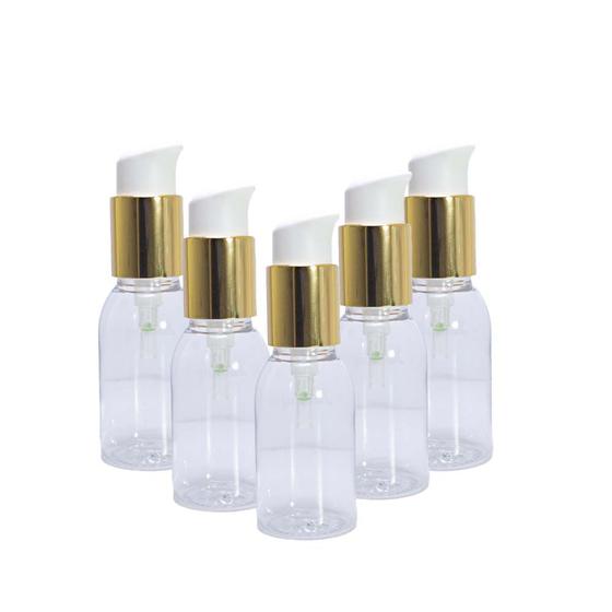 Kit Frascos Pet Cilíndrico 060ml 24/410 - Cristal c/ Válvula Pump Dosadora - IB - Frasco Pump ...