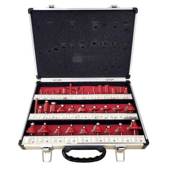 Kit Fresa Tupia 6mm 35 Peças Aço Duro + Maleta De Aluminio - Charbs ...