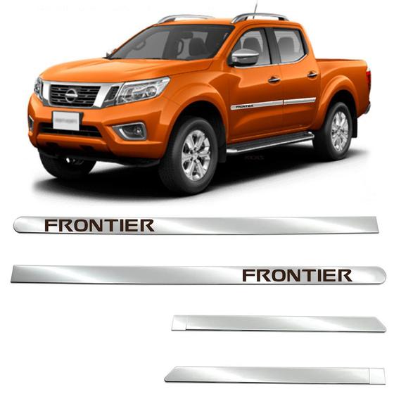 Kit Friso Lateral Personalizado Modelo Largo Cor Cromado Frontier 2008 ...