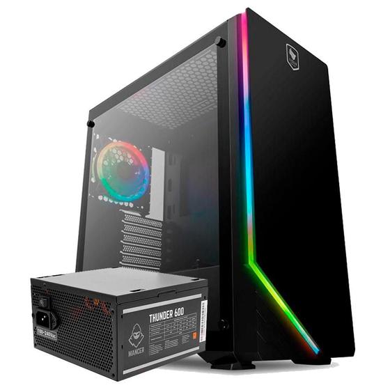 Kit Gabinete Pichau Archangel X RGB + Fonte Mancer Thunder 600W - Peças ...
