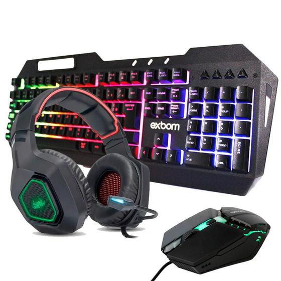 Kit Gamer Completo Headset + Teclado + Mouse para PC - BSPARTS - Kit Gamer - Magazine Luiza