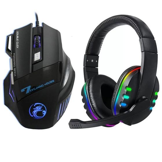 Kit Gamer Headset + Mouse X7 Led 3200dpi Usb Led - Bmax - Acessórios e ...