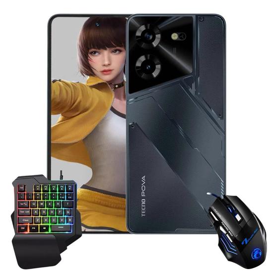 Kit Gamer Portatil - Smartphone Pova 5 Free Fire Edition 256gb 8gb com ...