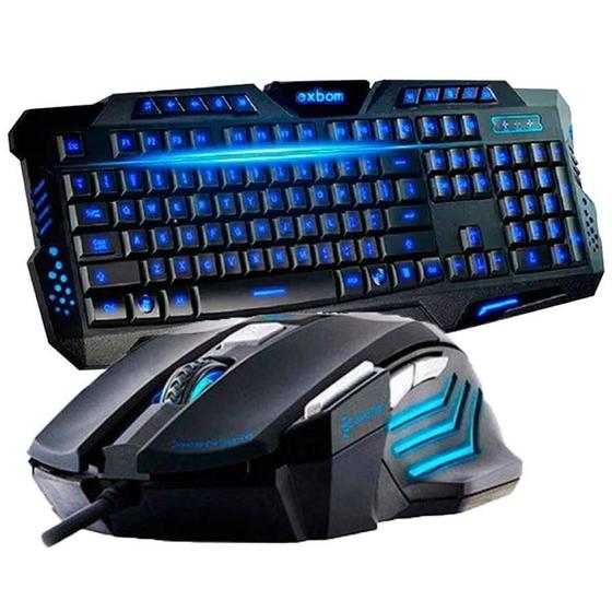 Kit Gamer Teclado Iluminado Bk-G35 + Mouse Gm-700 Infokit - Exbom - Kit ...